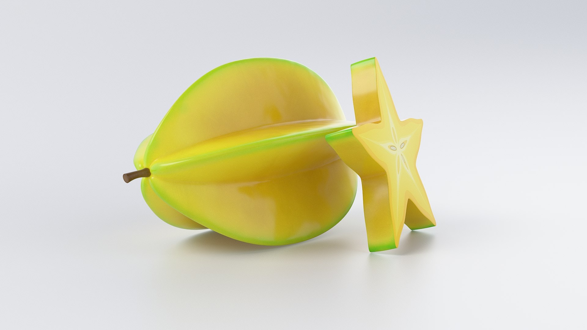 Cartoon Starfruit 3D Model - TurboSquid 2092922