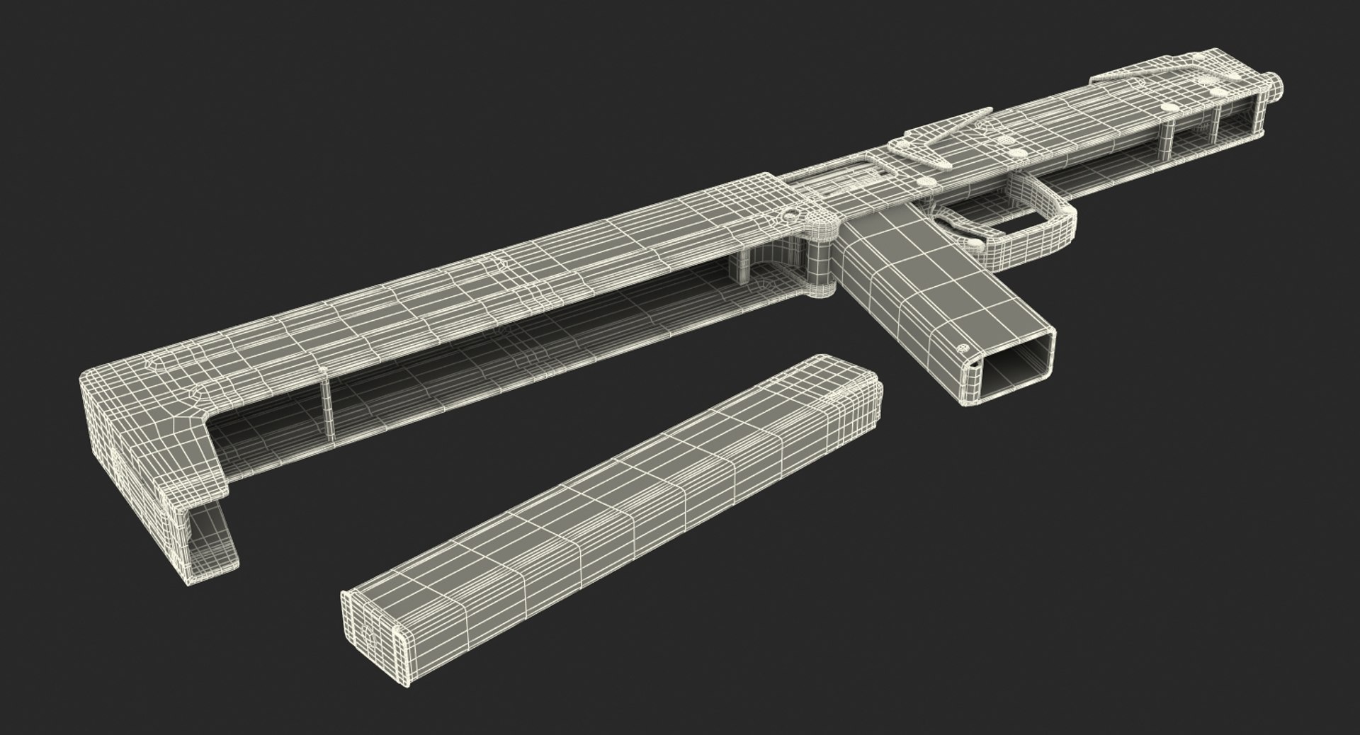 Russian folding submachine gun 3D model - TurboSquid 1149768