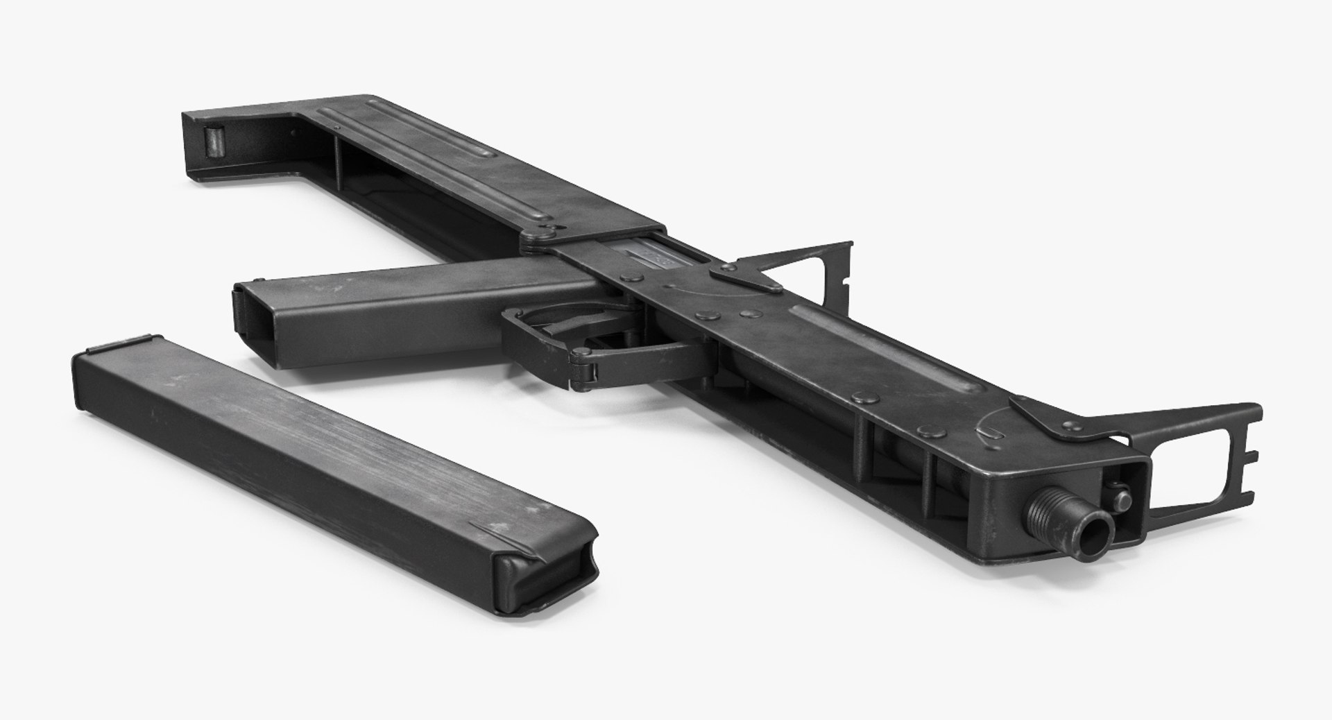 Russian folding submachine gun 3D model - TurboSquid 1149768