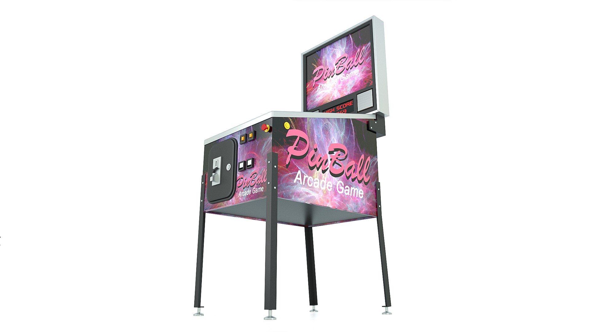 3d pinball arcade model