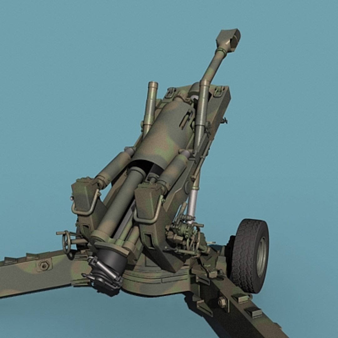 3d Model American Howitzer