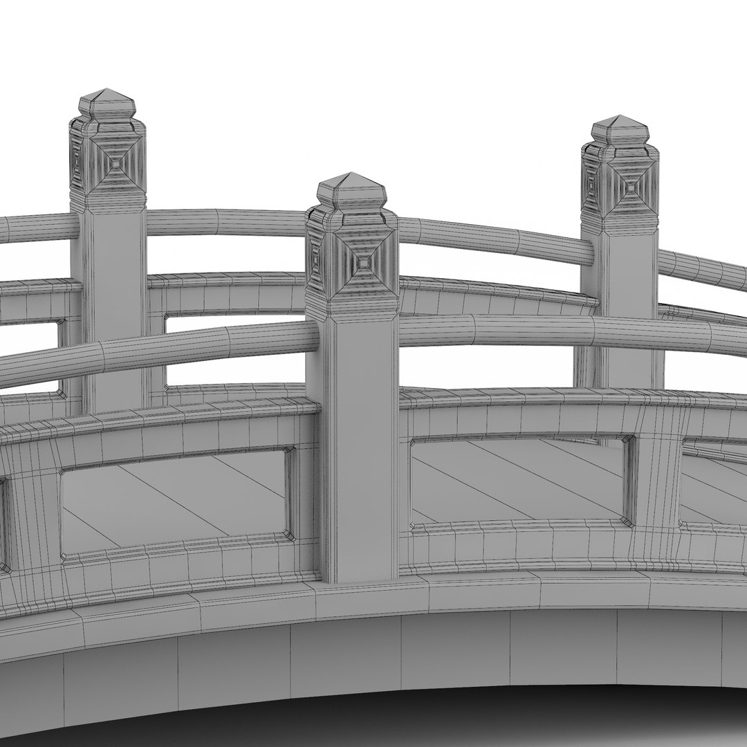 3d Stone Bridge Model