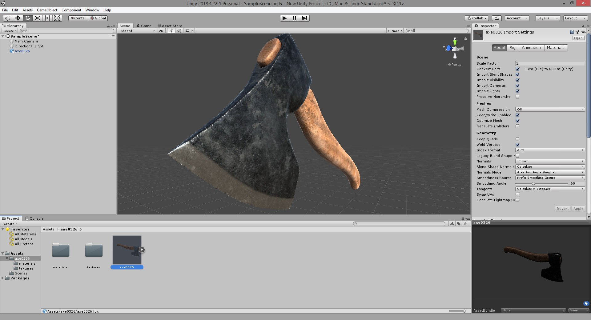 3D Axe PBR Model - TurboSquid 1714219