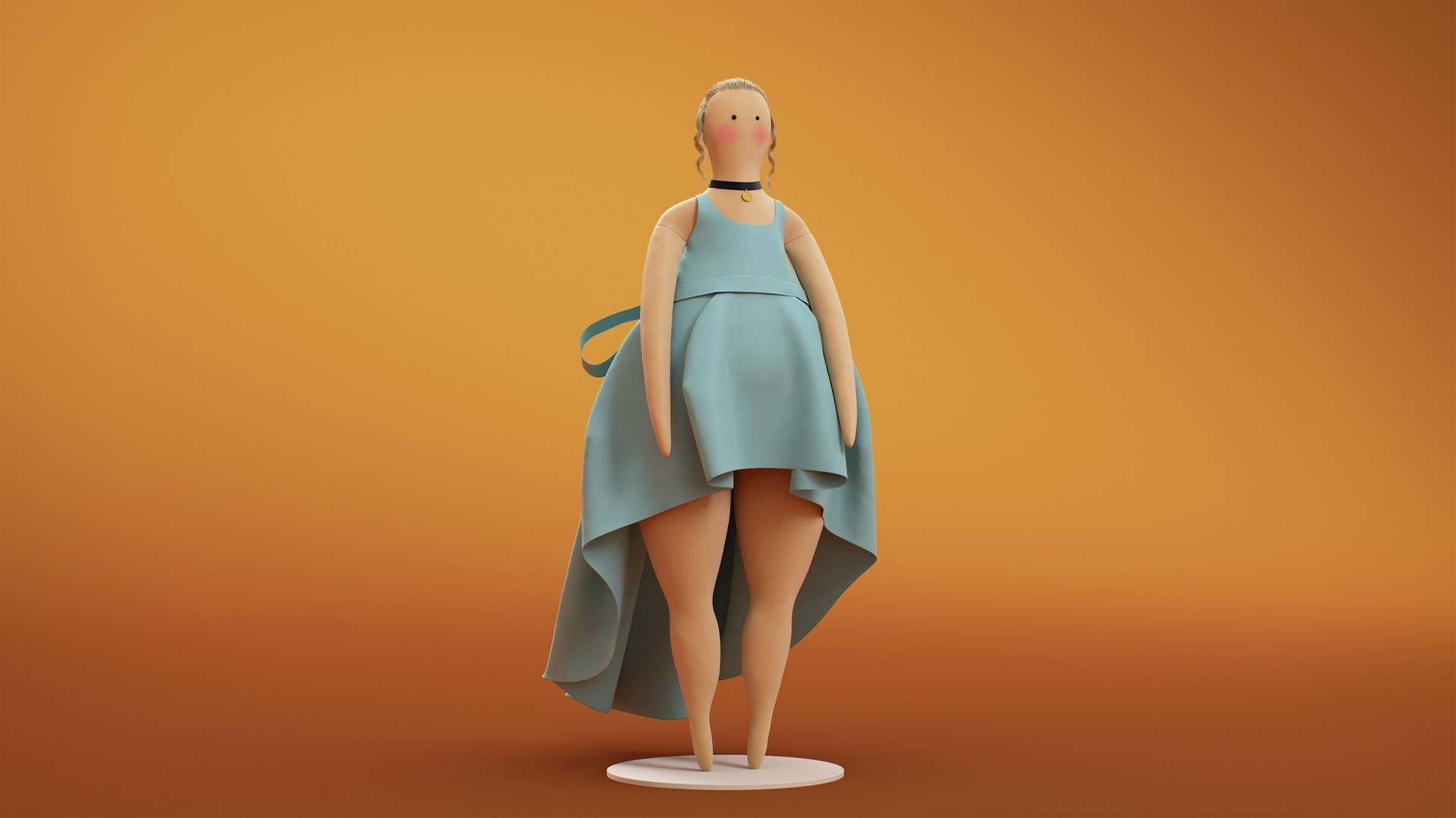 Fat Tilda Doll 3D model - TurboSquid 1825565