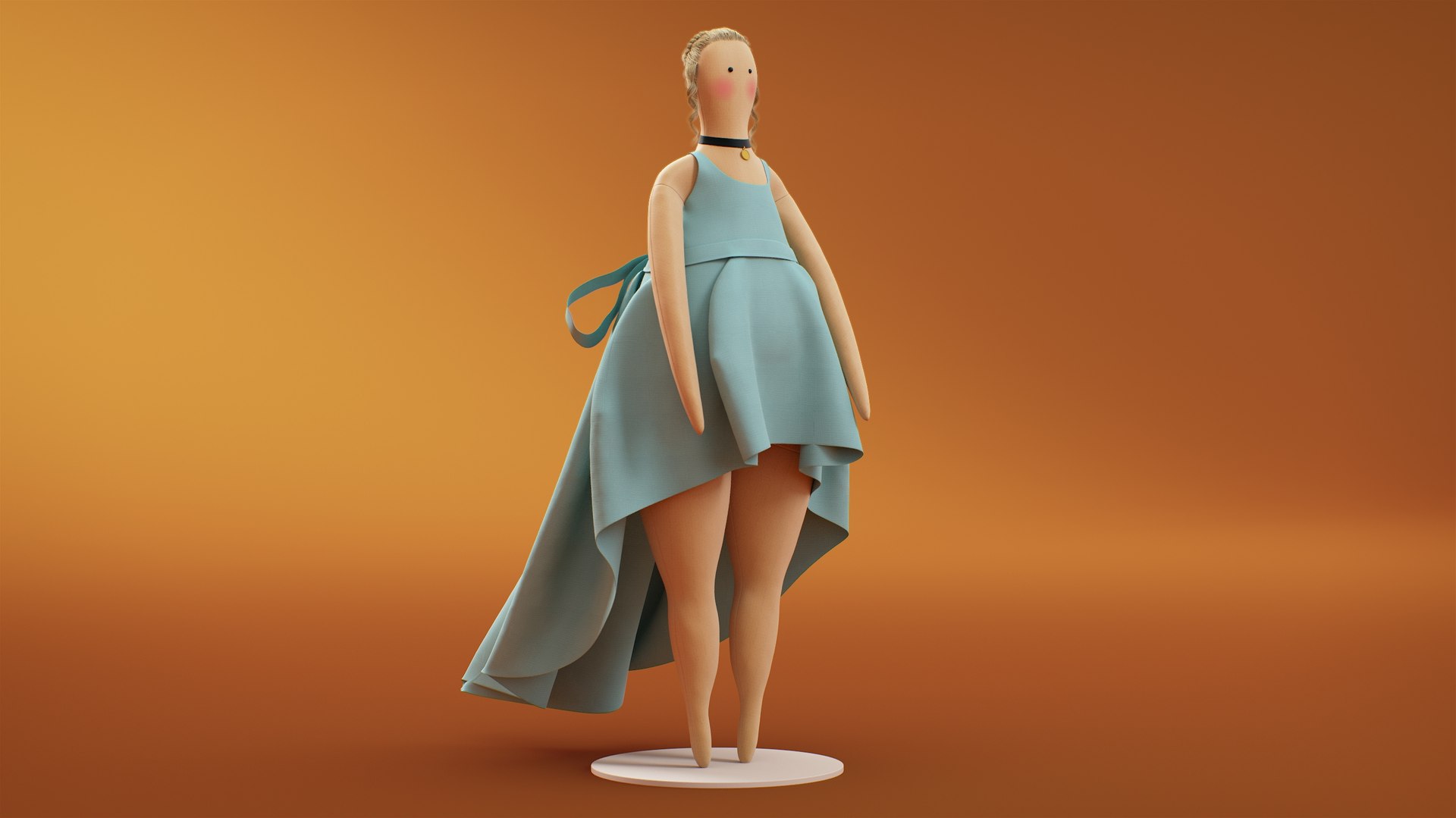 Fat Tilda Doll 3D model - TurboSquid 1825565