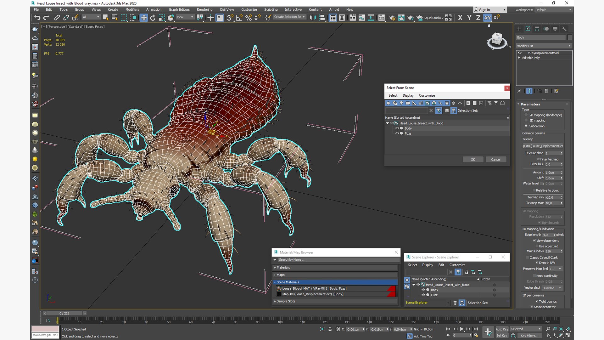 3D Head Louse Insect With Blood - TurboSquid 2287228