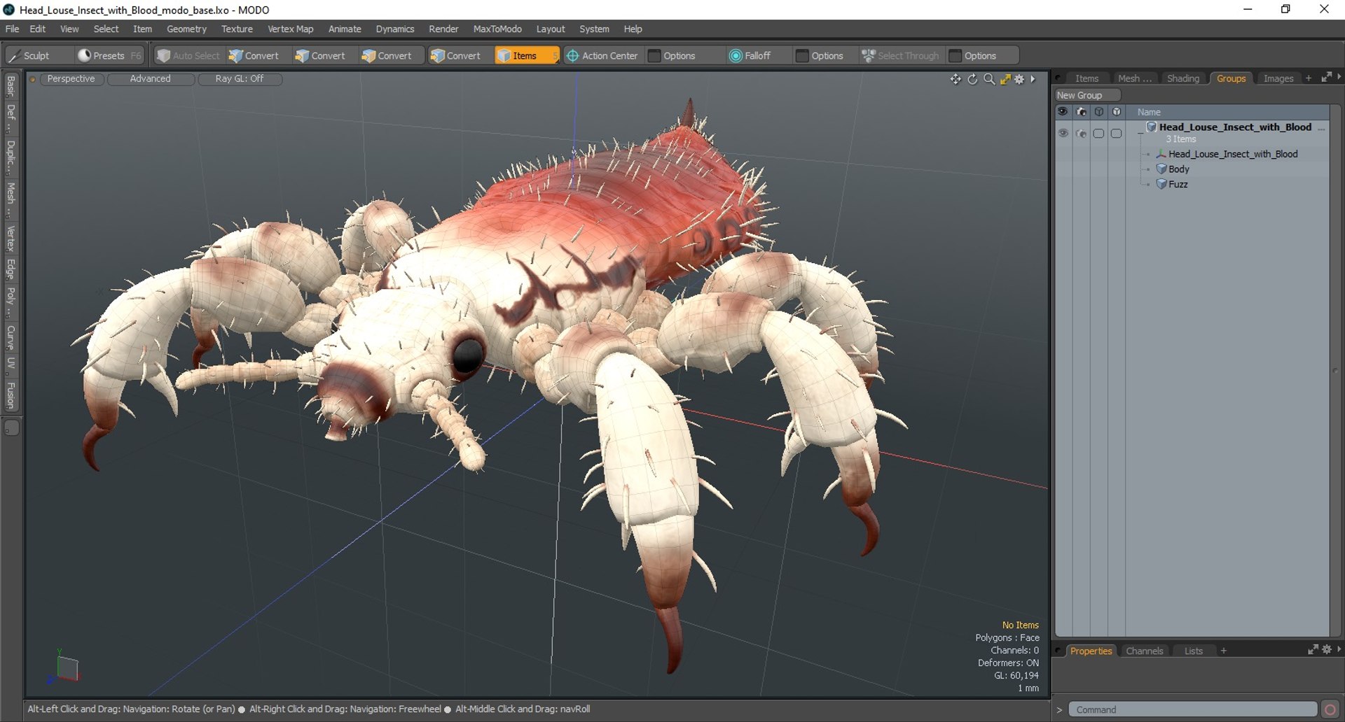 3D Head Louse Insect With Blood - TurboSquid 2287228