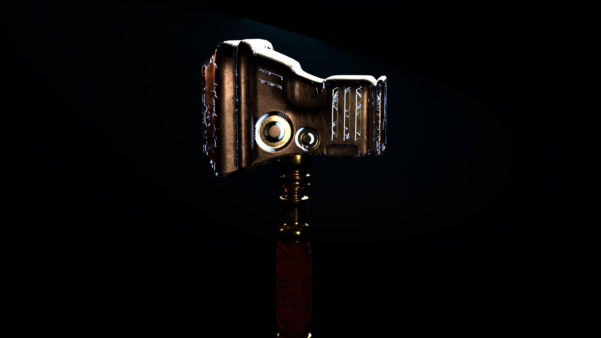 Runic Medieval Hammer Weapon Model - TurboSquid 1772076