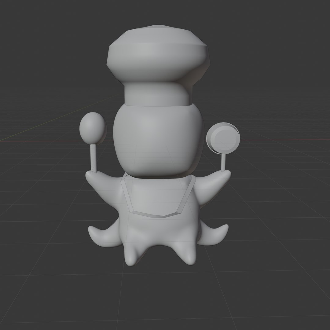 3D Chef Octo Cute Octopus Chef 3D Character Model Model - TurboSquid ...