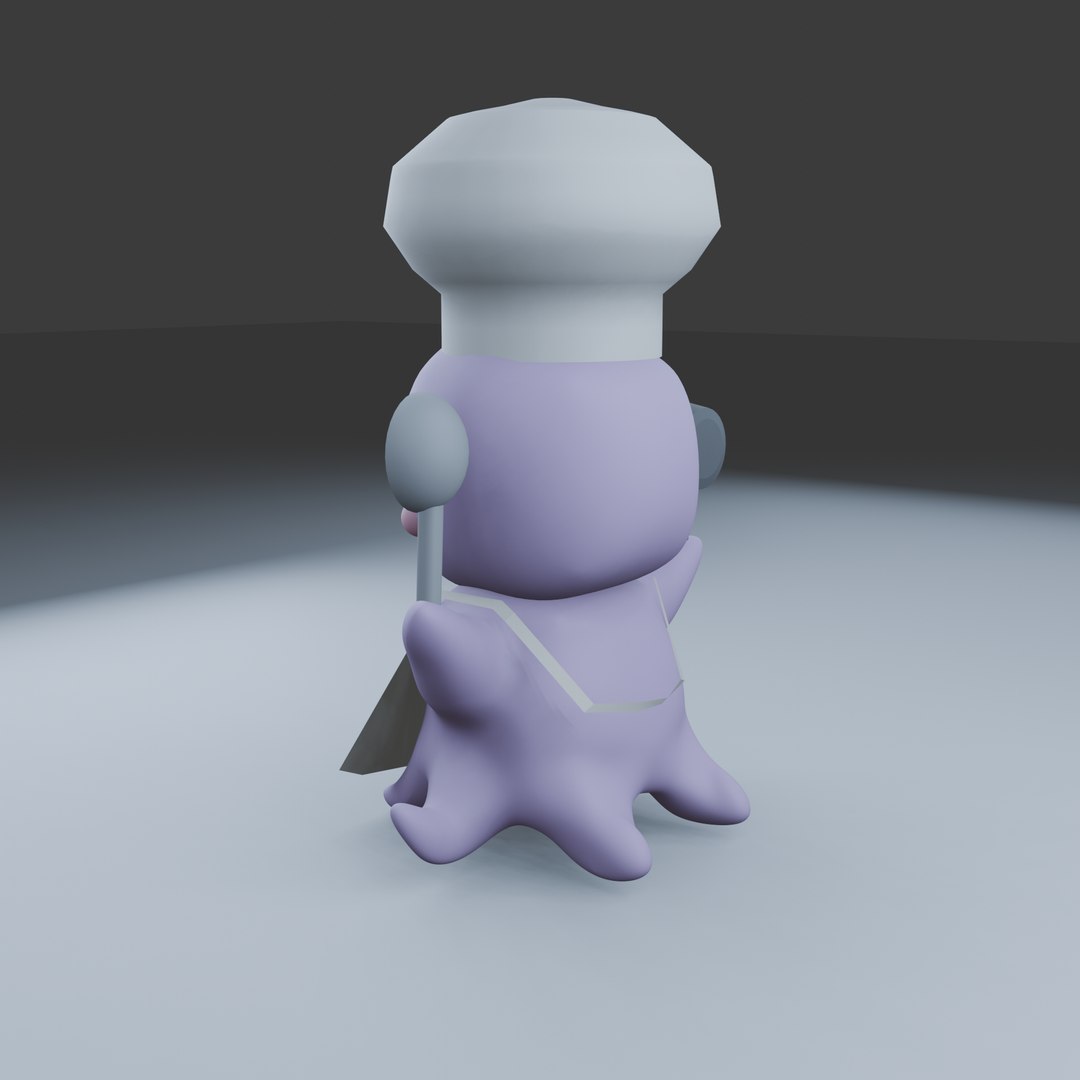 3D Chef Octo Cute Octopus Chef 3D Character Model Model - TurboSquid ...