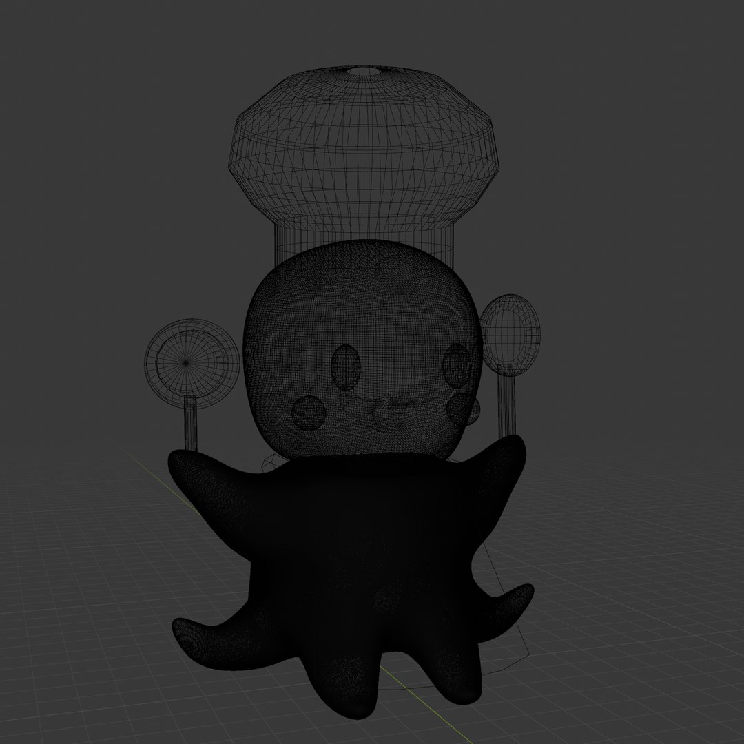 3D Chef Octo Cute Octopus Chef 3D Character Model Model - TurboSquid ...