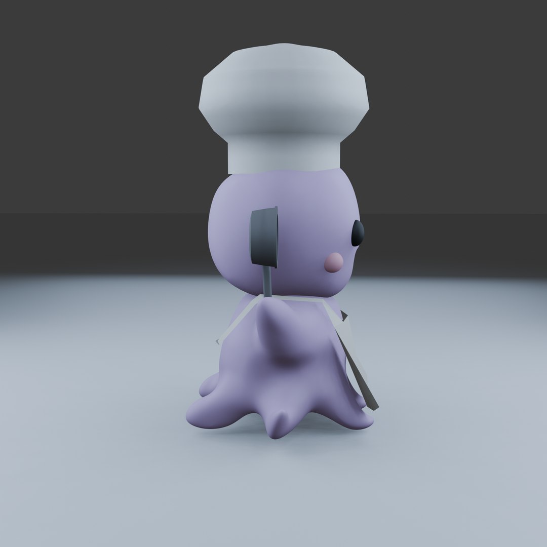 3D Chef Octo Cute Octopus Chef 3D Character Model Model - TurboSquid ...