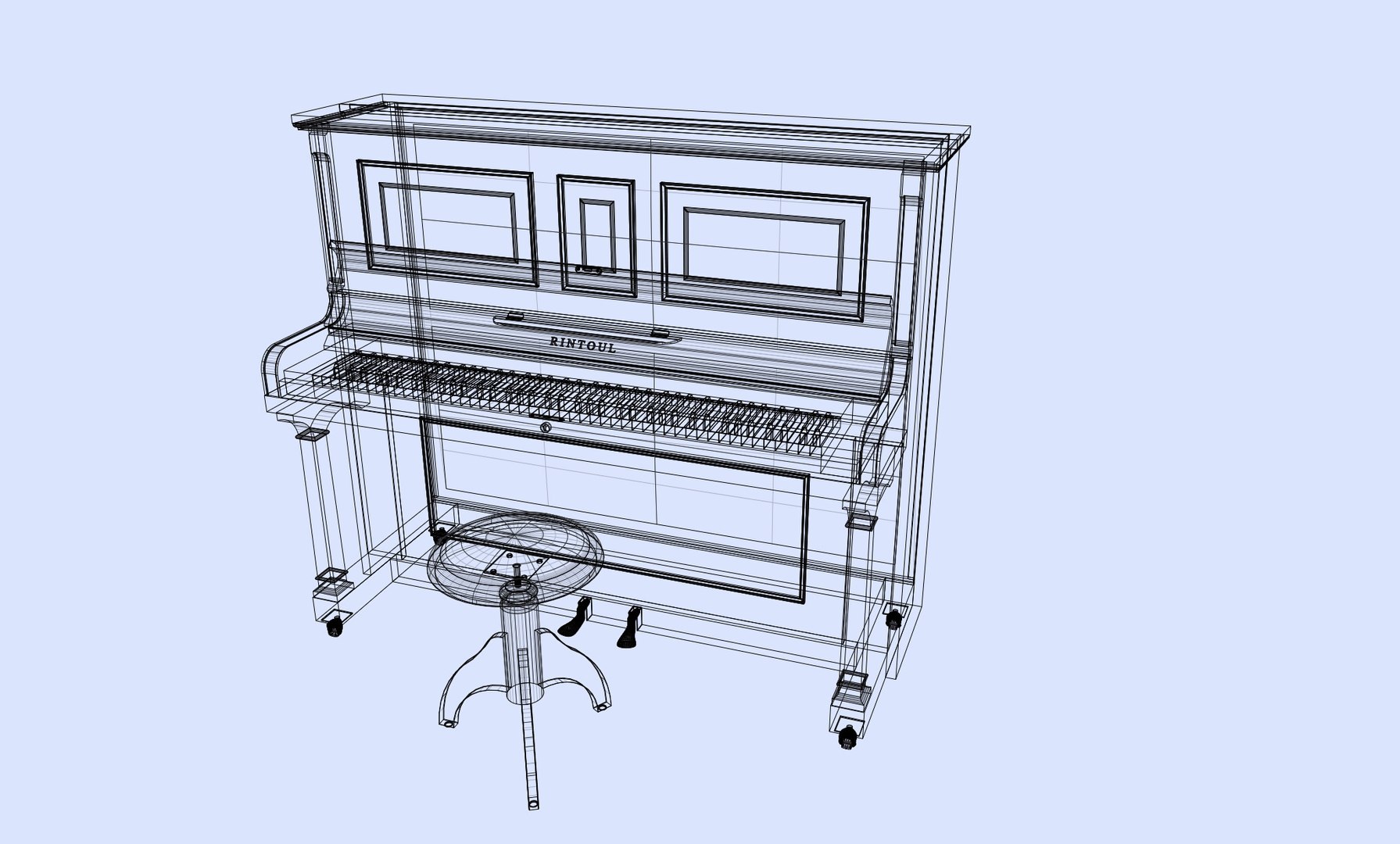 Upright Piano 3D Model - TurboSquid 1418314