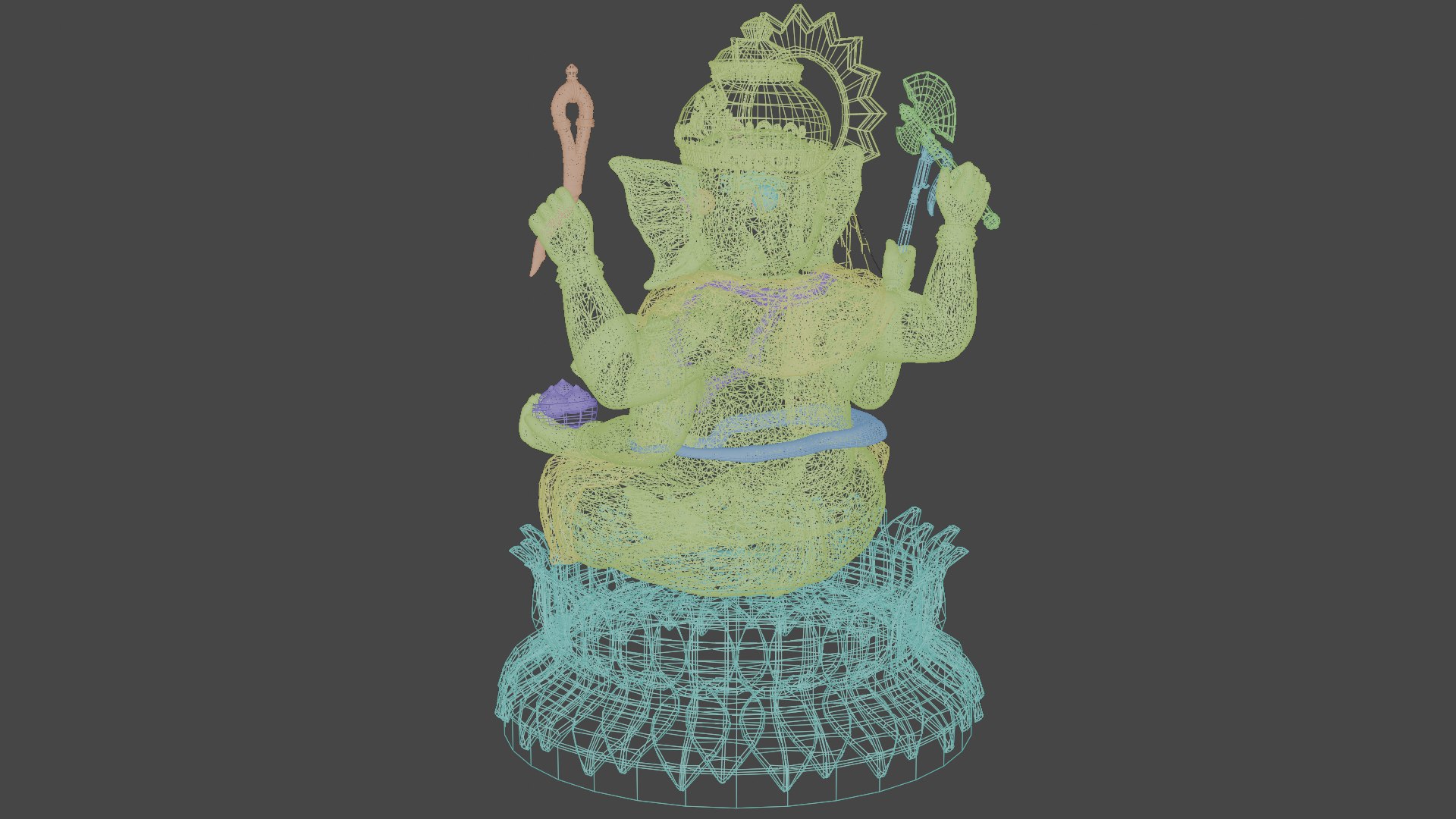 Lord Ganesha Semi Rigged Model 3D - TurboSquid 2025218