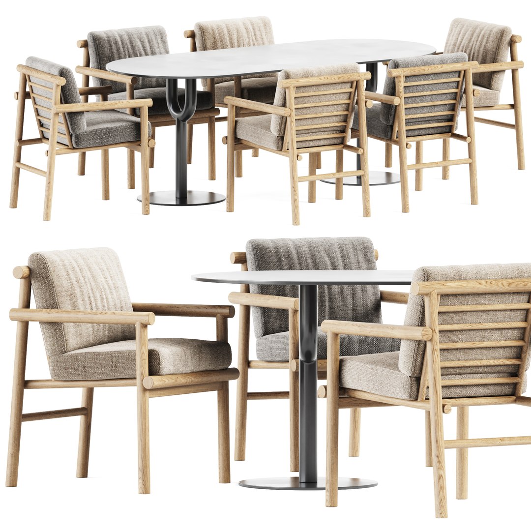 Piper Pedestal Pill Table by DesignByThem and Ayana Chair by BB Italia ...