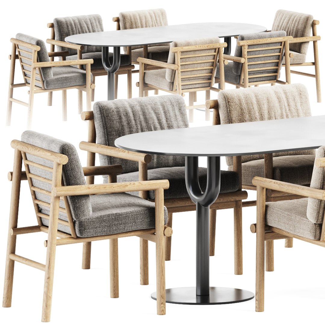 Piper Pedestal Pill Table by DesignByThem and Ayana Chair by BB Italia ...