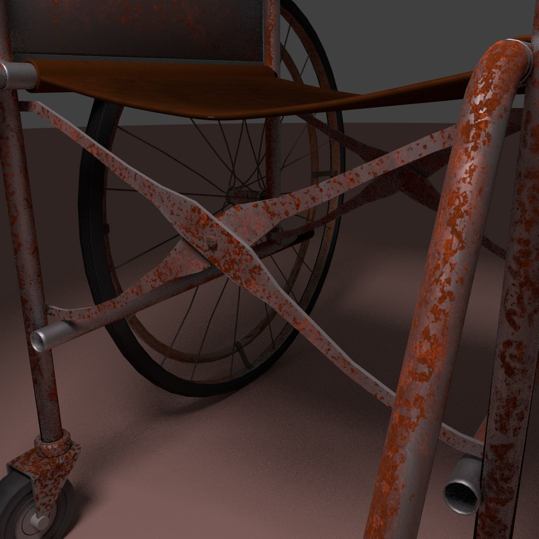 3D Model Wheelchair Rust - TurboSquid 1223822