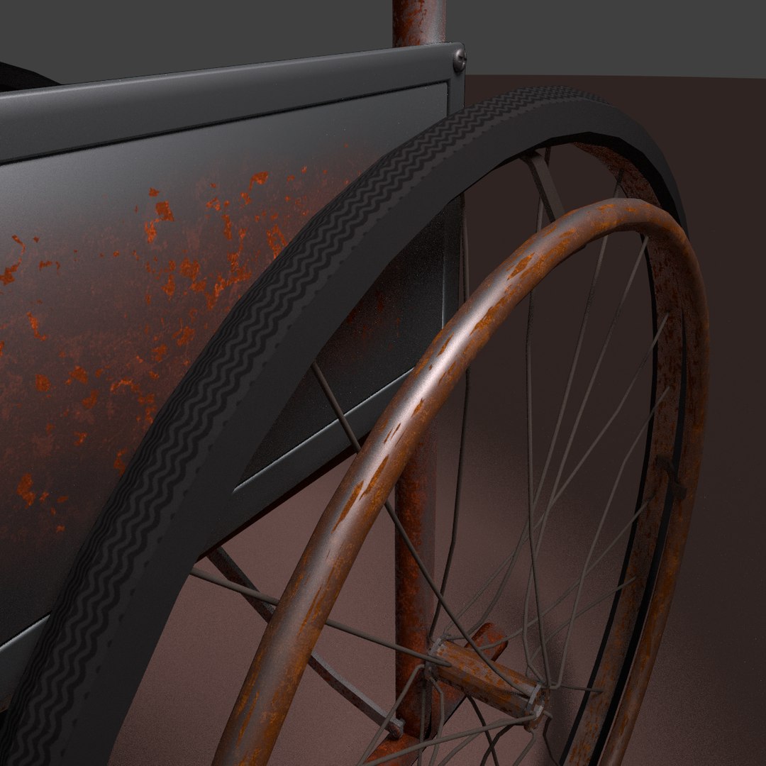 3D Model Wheelchair Rust - TurboSquid 1223822