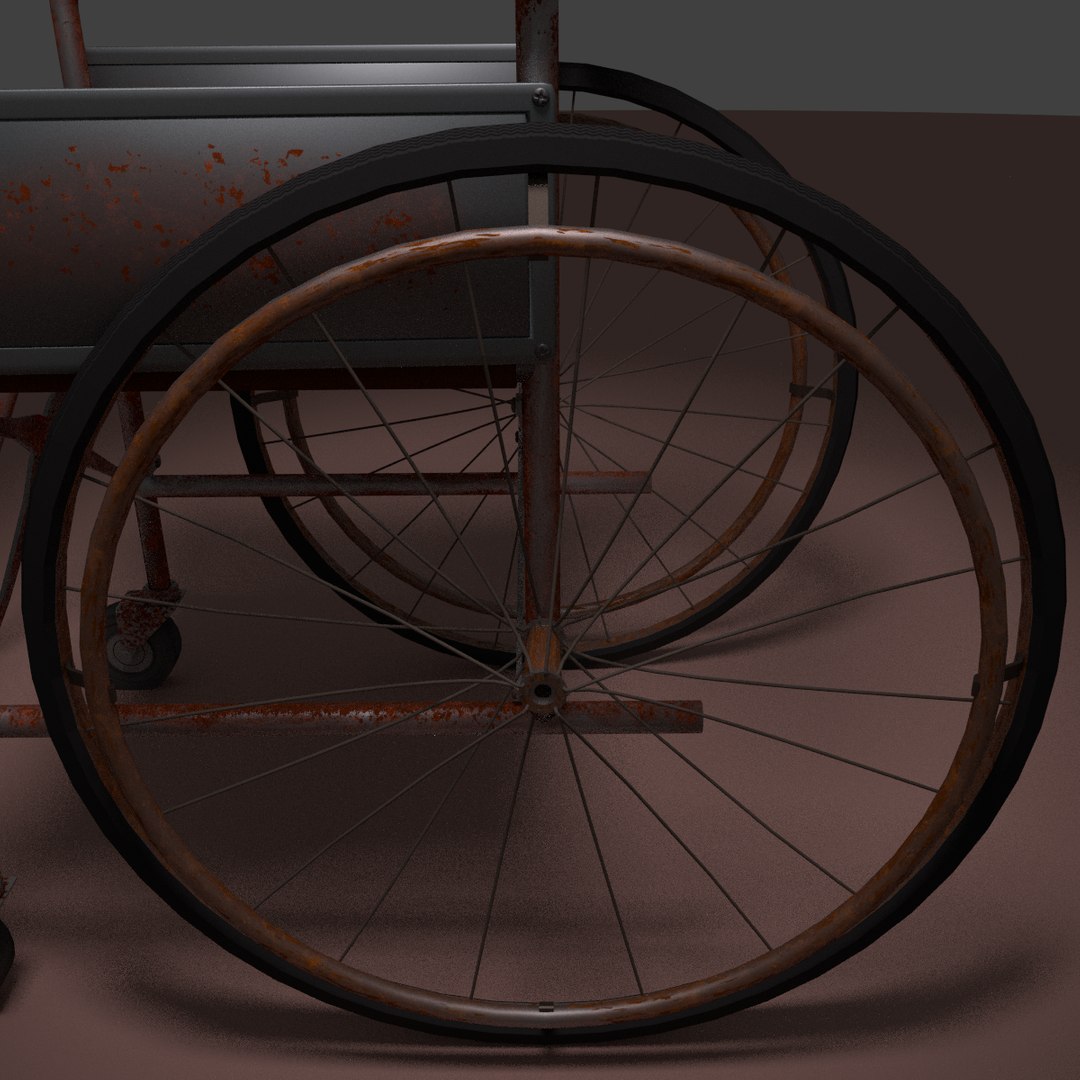 3D Model Wheelchair Rust - TurboSquid 1223822