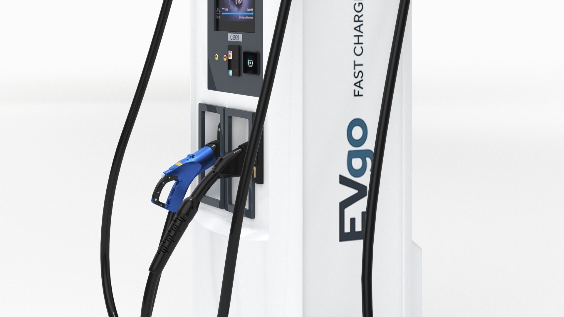 BTCPower 50 KW Slim Line DC Fast Charger EV Station 3D Model ...