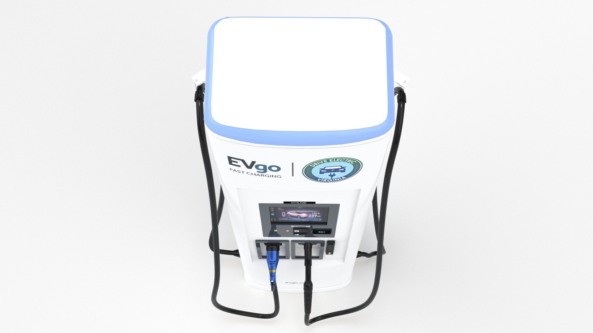 BTCPower 50 KW Slim Line DC Fast Charger EV Station 3D Model ...