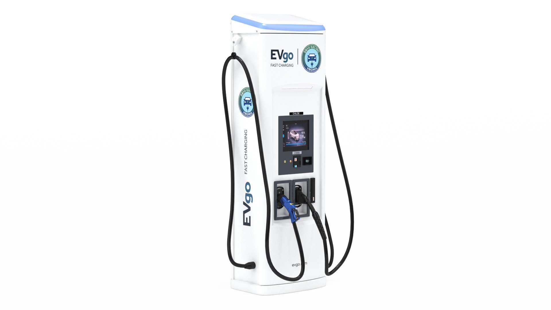 BTCPower 50 KW Slim Line DC Fast Charger EV Station 3D Model ...
