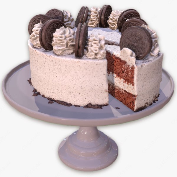 3D Oreo Cookie Cake - TurboSquid 1971896
