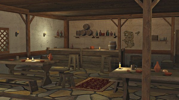 old medieval tavern 3d model