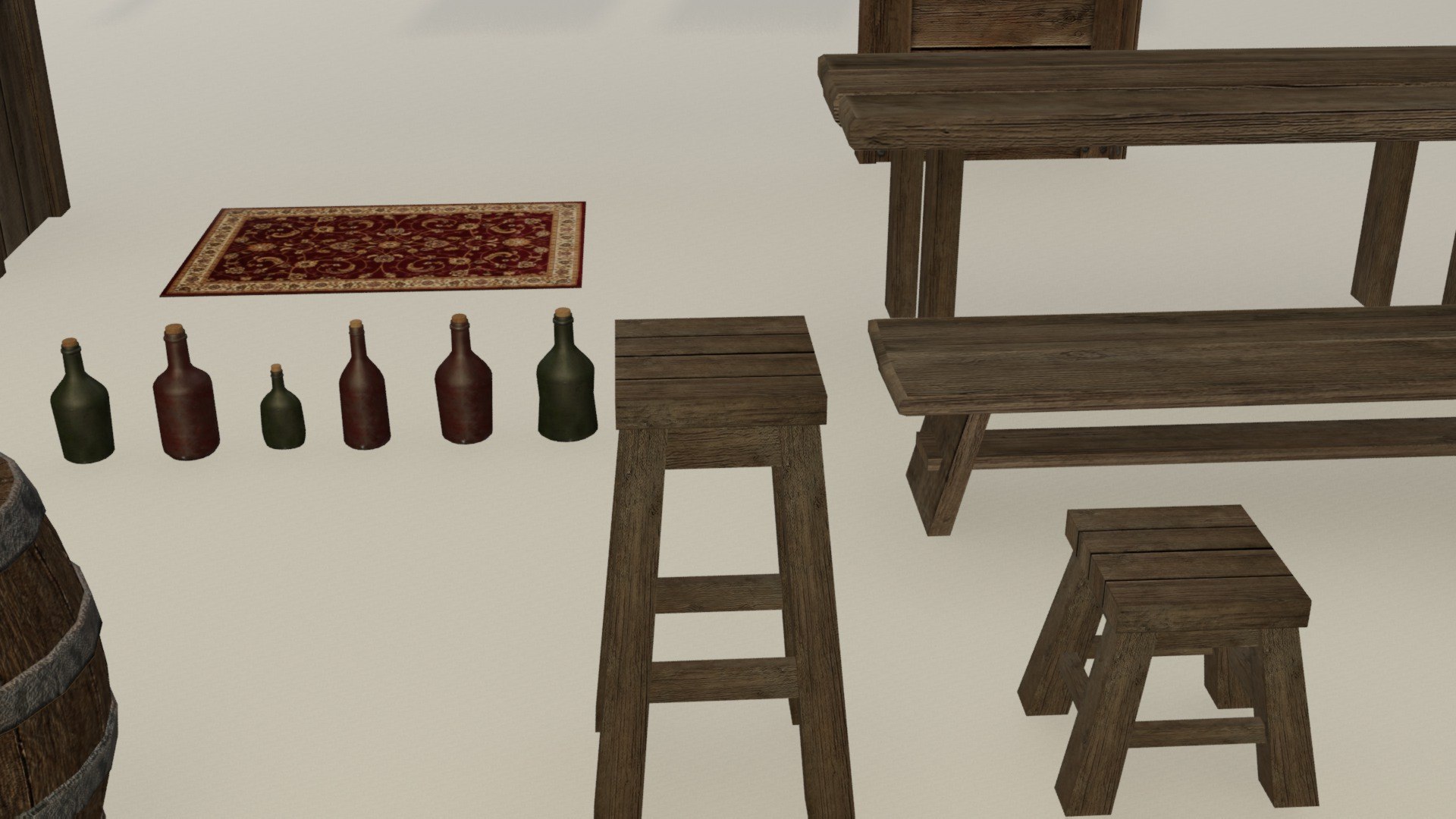 3D Model Tavern Inn Props Pack - 50 Plus Items Collection - TurboSquid ...