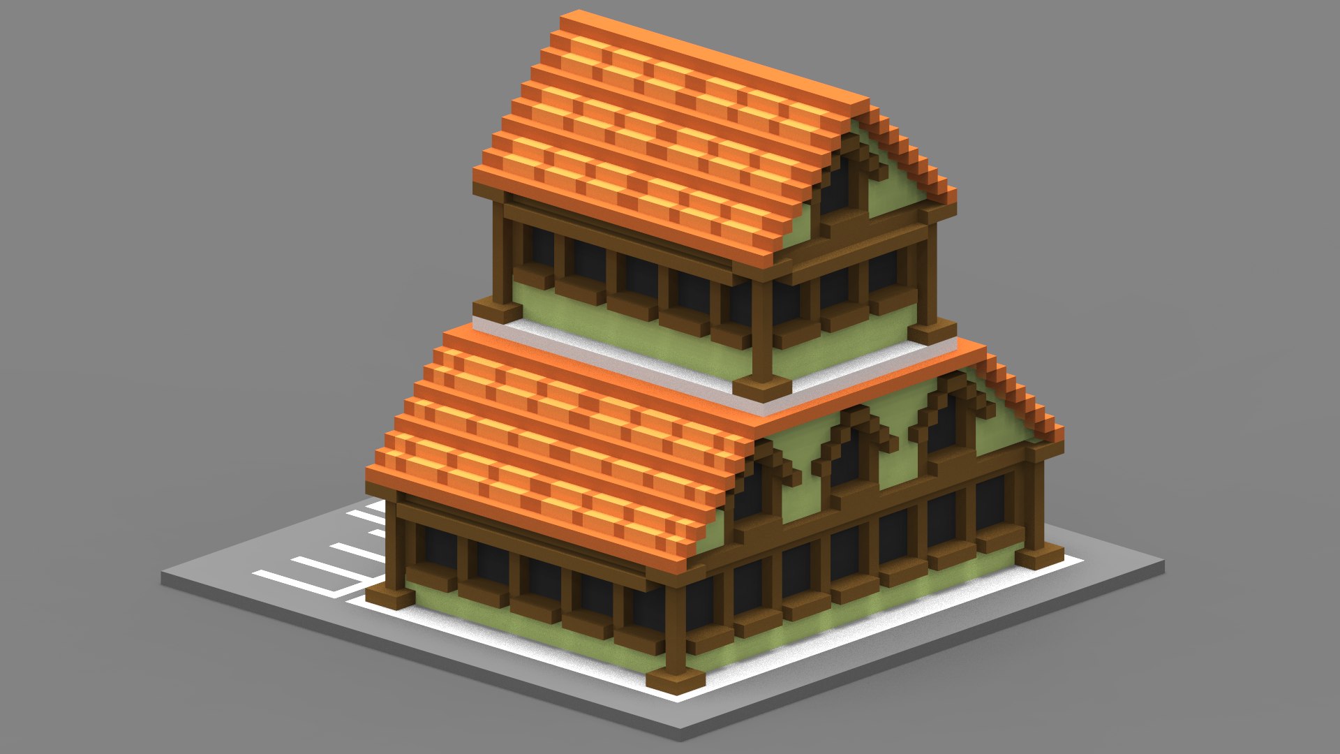Voxel House 3D Model - TurboSquid 1353185