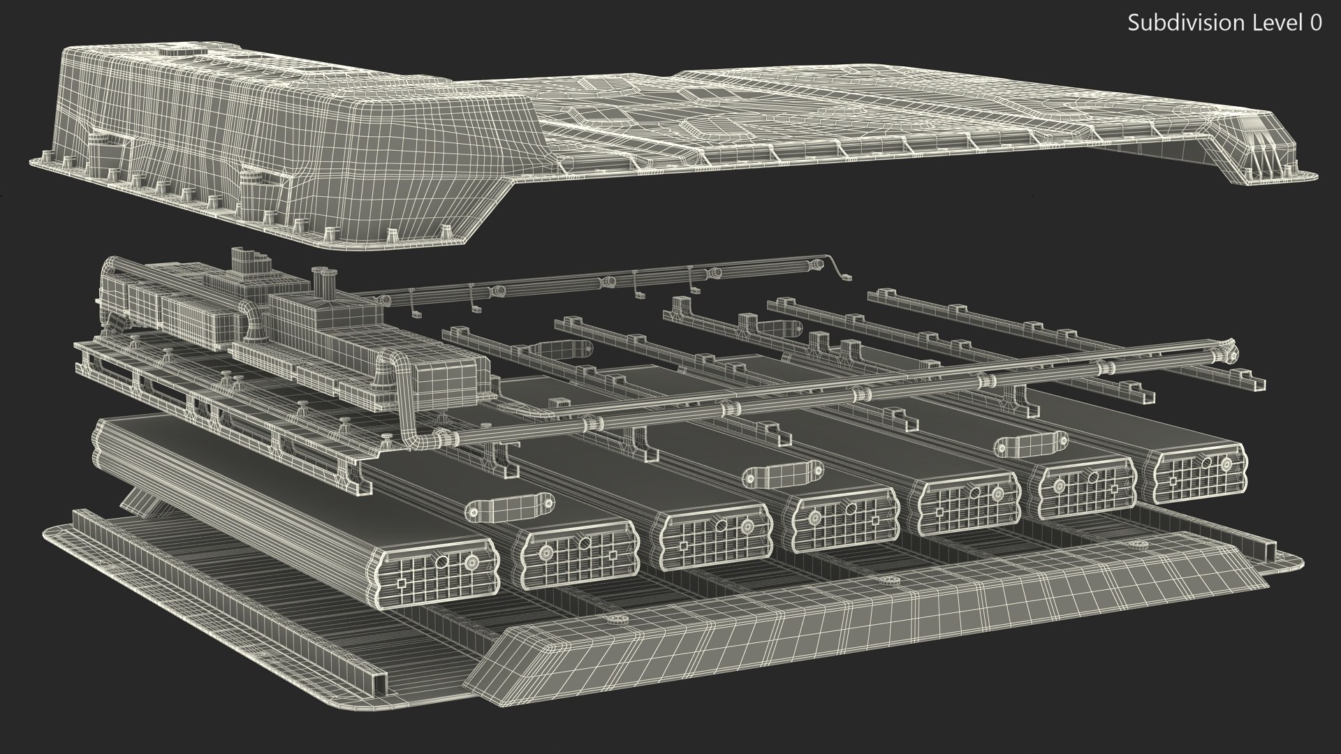 3D Disassembled Electric Car Battery model - TurboSquid 2078071