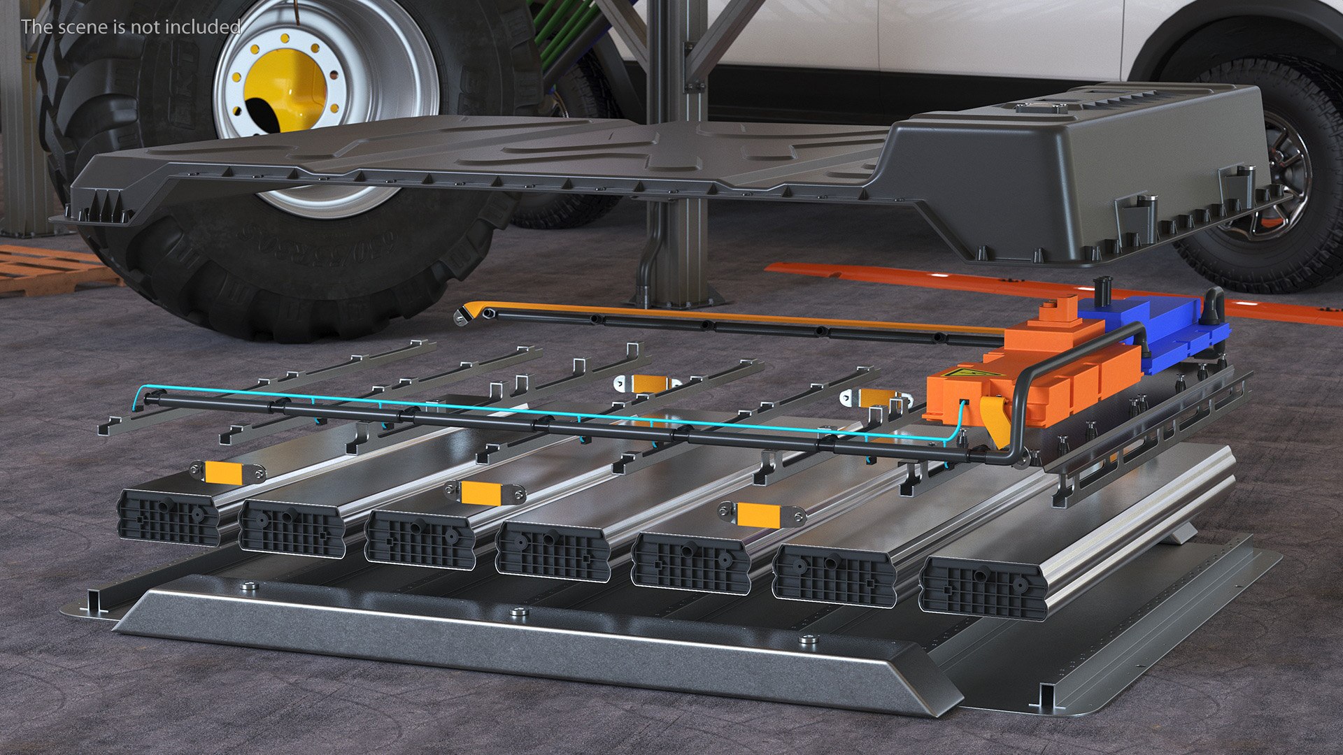 3D Disassembled Electric Car Battery Model - TurboSquid 2078071