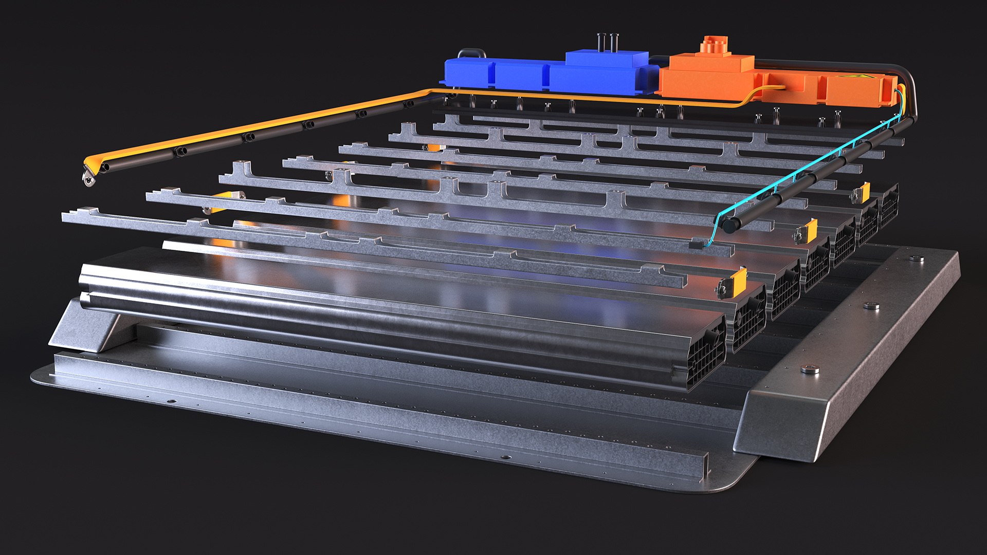 3D Disassembled Electric Car Battery model - TurboSquid 2078071