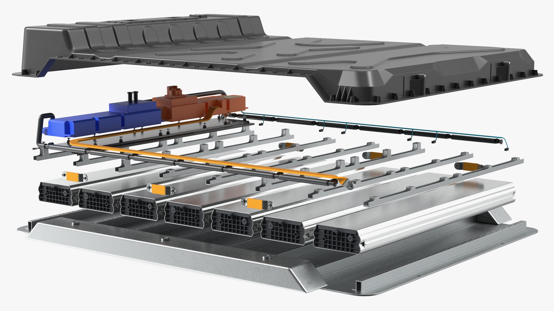 3D Disassembled Electric Car Battery model - TurboSquid 2078071