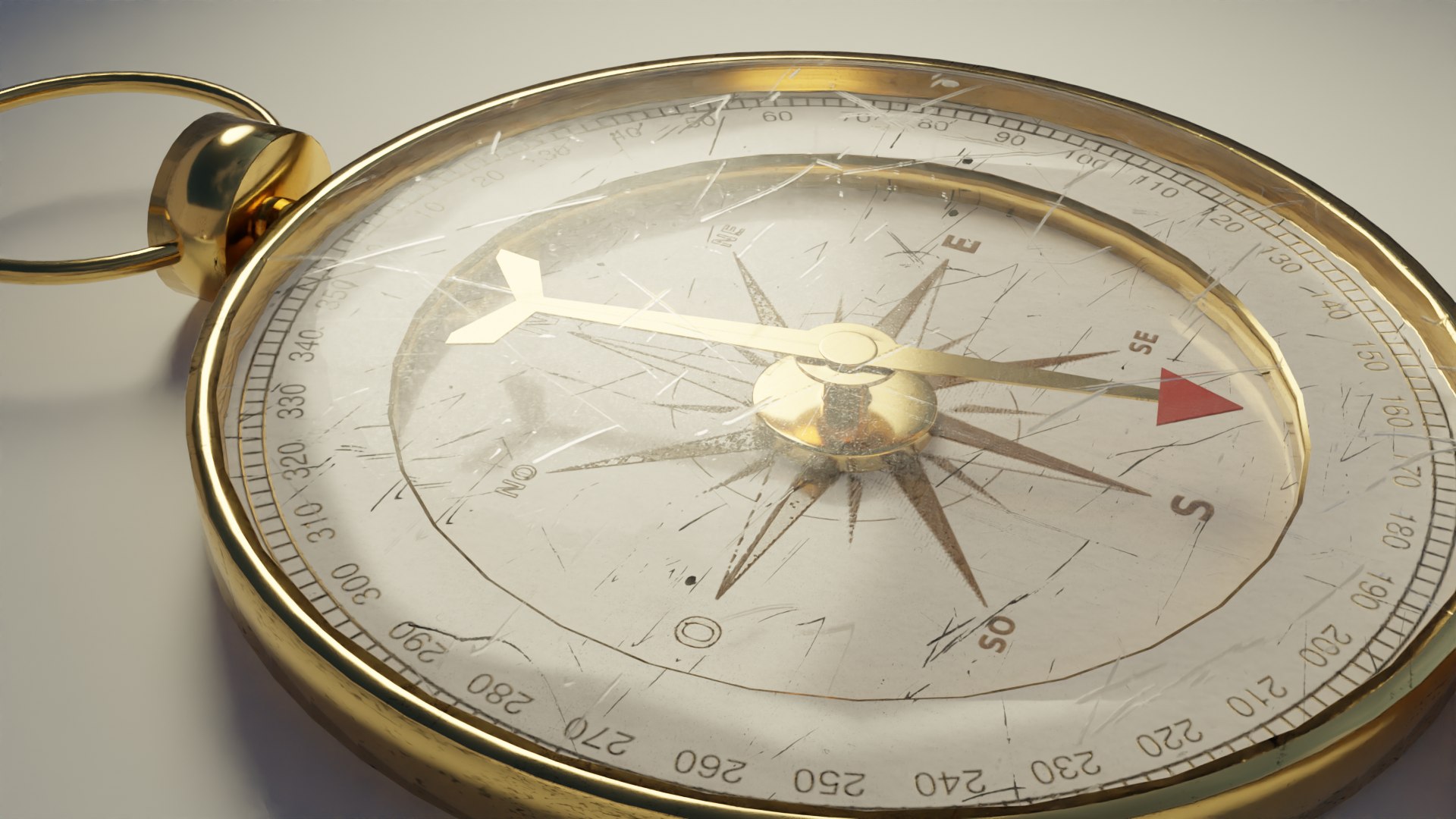 3D Gold Compass - TurboSquid 1873462
