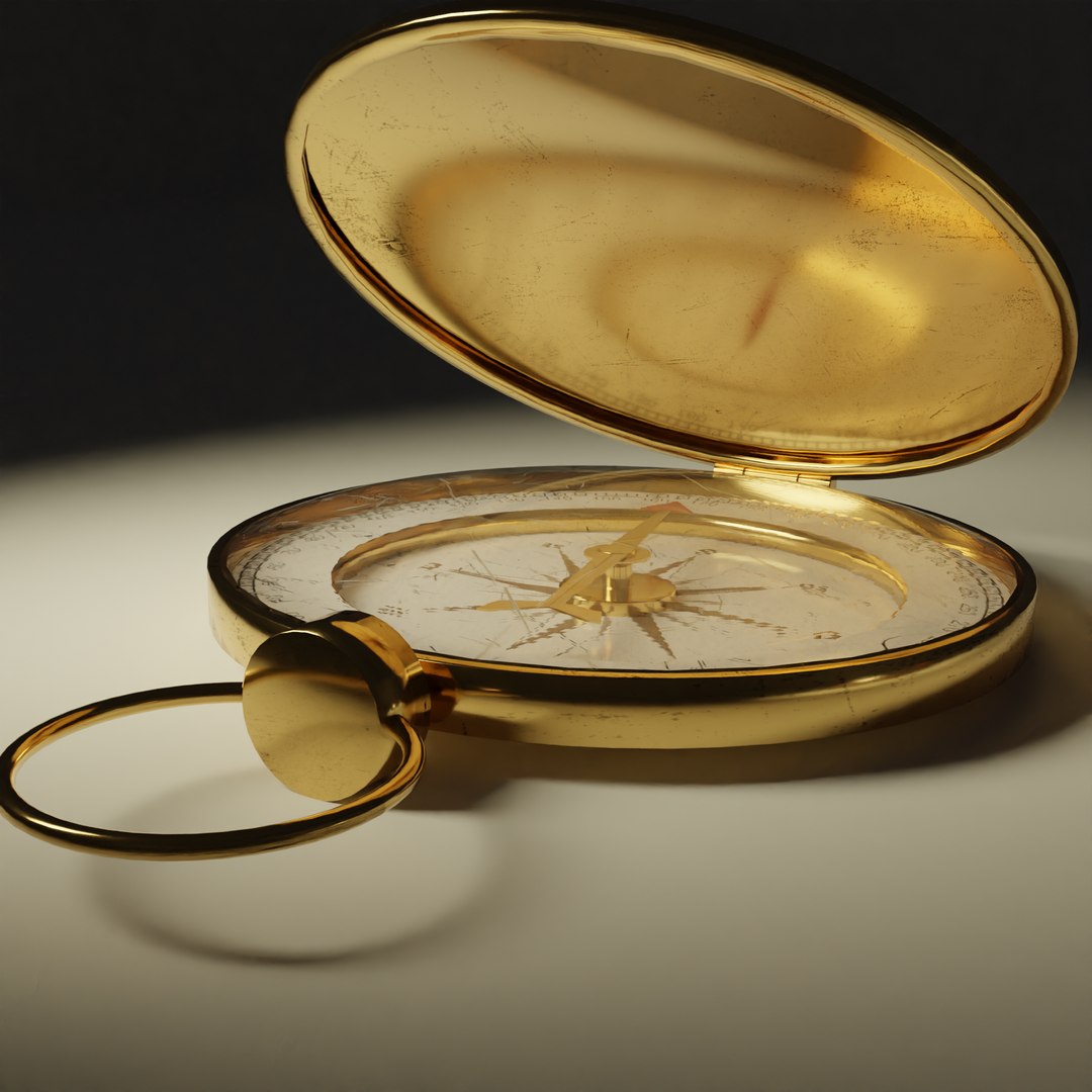 3D Gold Compass - TurboSquid 1873462