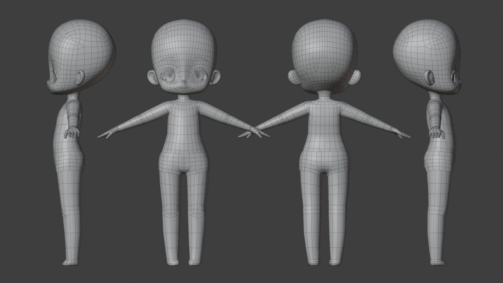 Anime Chibi Base Mesh 3D Model - TurboSquid 2427045