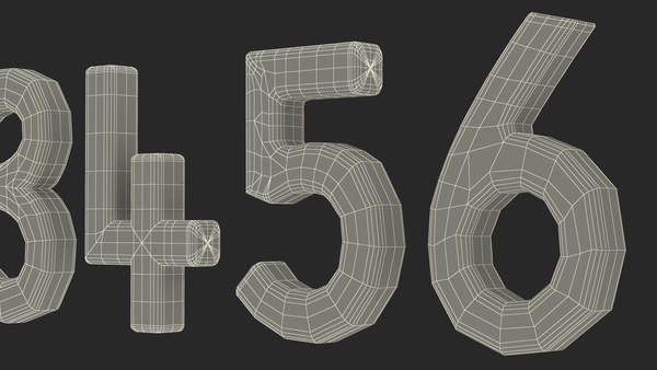 3D model Colourful Wooden Number Set - TurboSquid 1789474