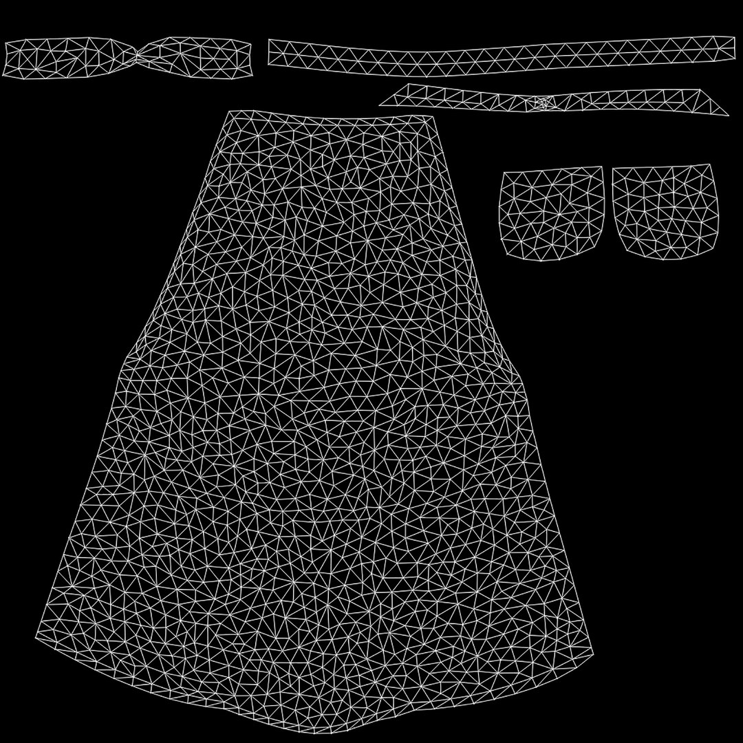 Ladies Apron 3D - TurboSquid 1886480