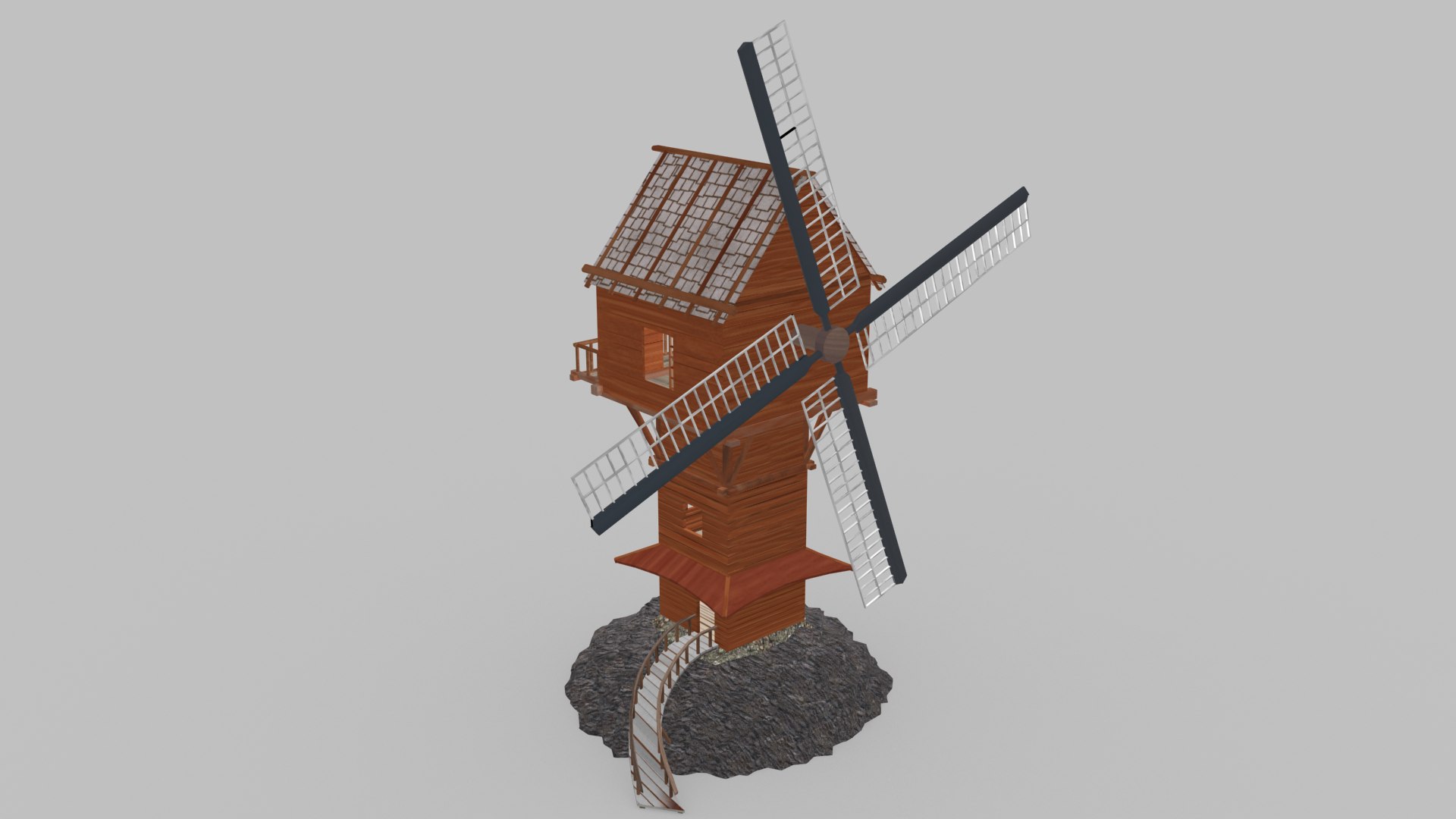 3d Model Fantasy Windmill