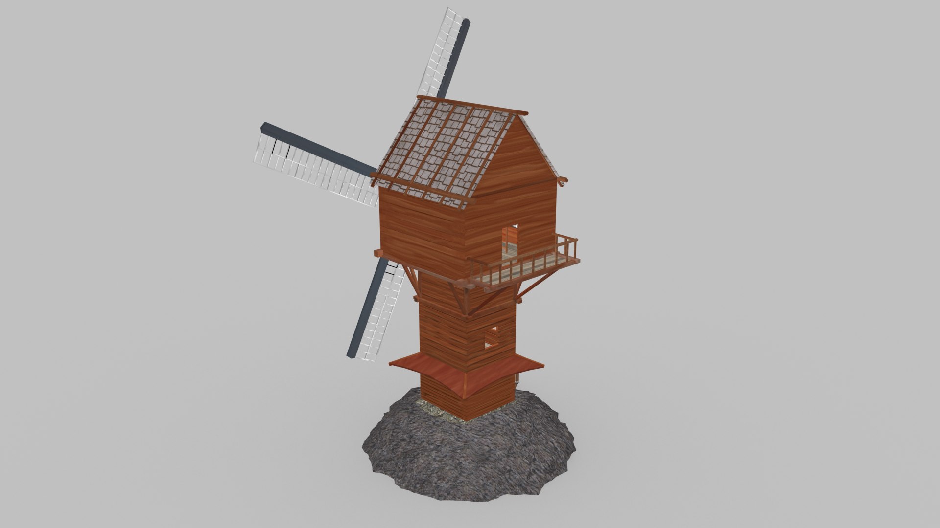 3d Model Fantasy Windmill