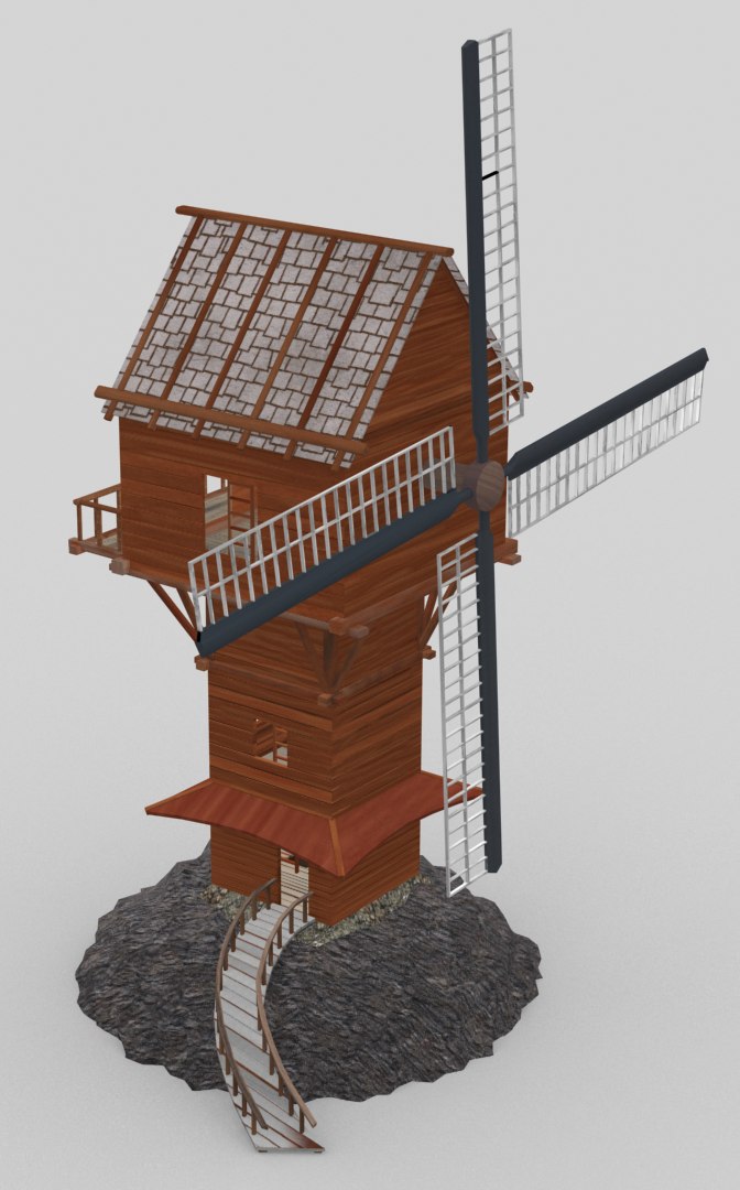 3d Model Fantasy Windmill