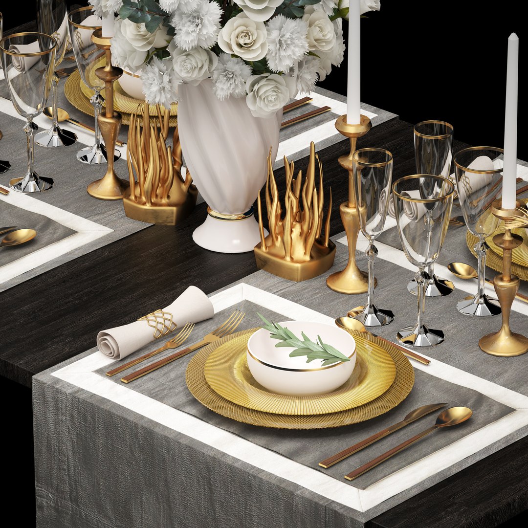 3D Table Setting Model - TurboSquid 1342079