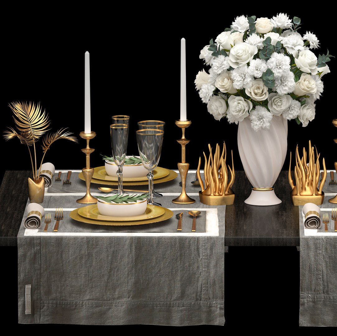 3D Table Setting Model - TurboSquid 1342079