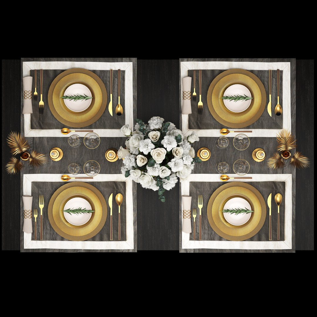 3D Table Setting Model - TurboSquid 1342079