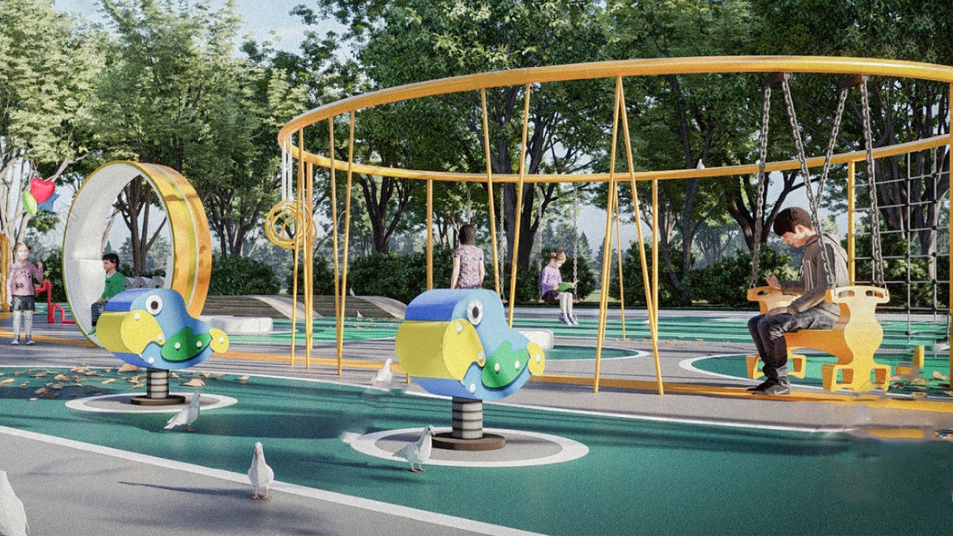 3D Model Outdoor Children Playground - TurboSquid 2199675