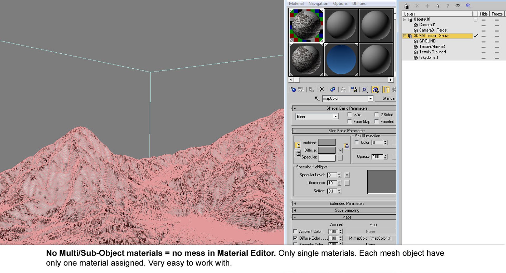 3d Model Of Mountain Range Alaska Terrain Landscape