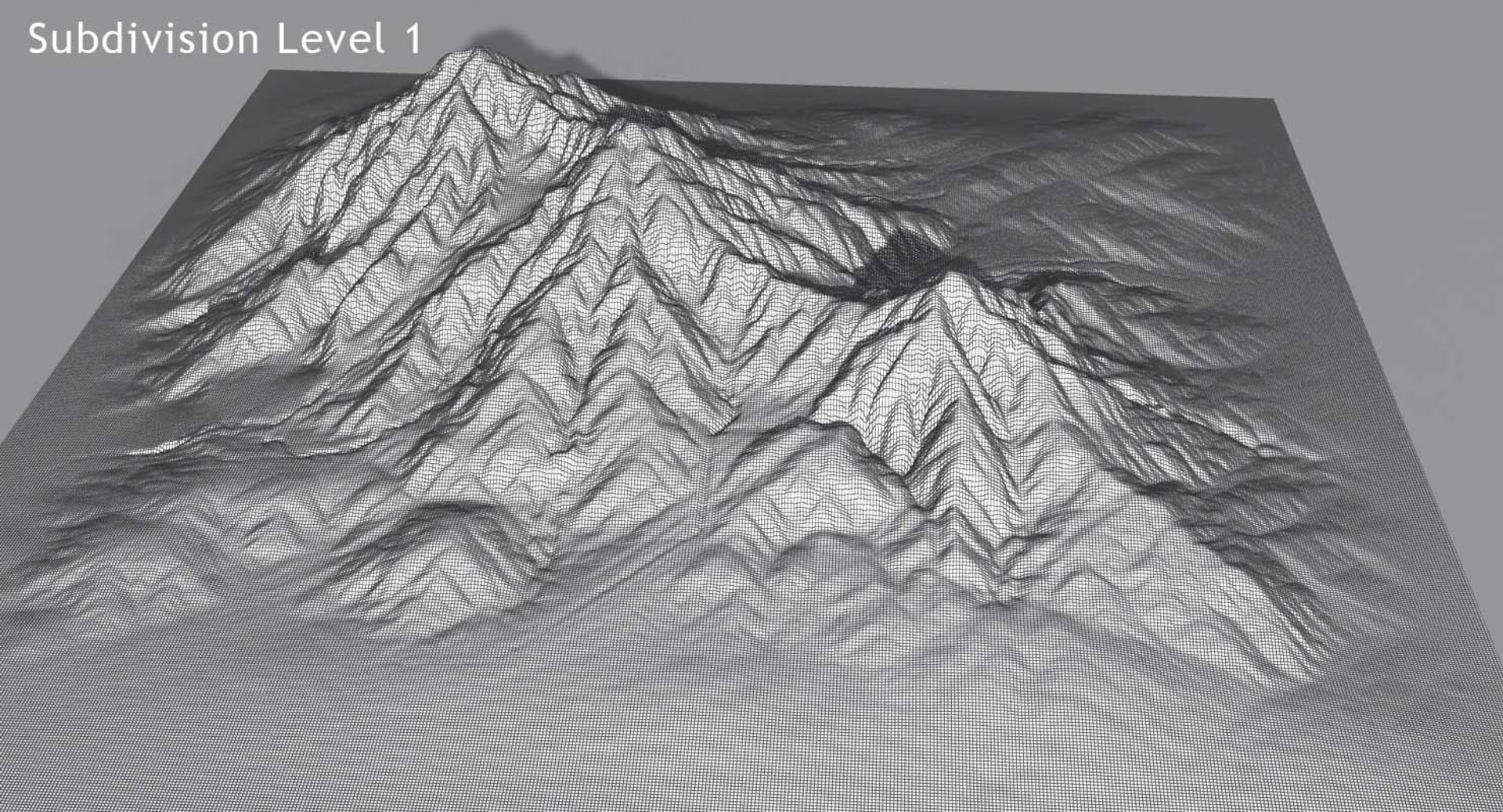 3d Model Of Mountain Range Alaska Terrain Landscape