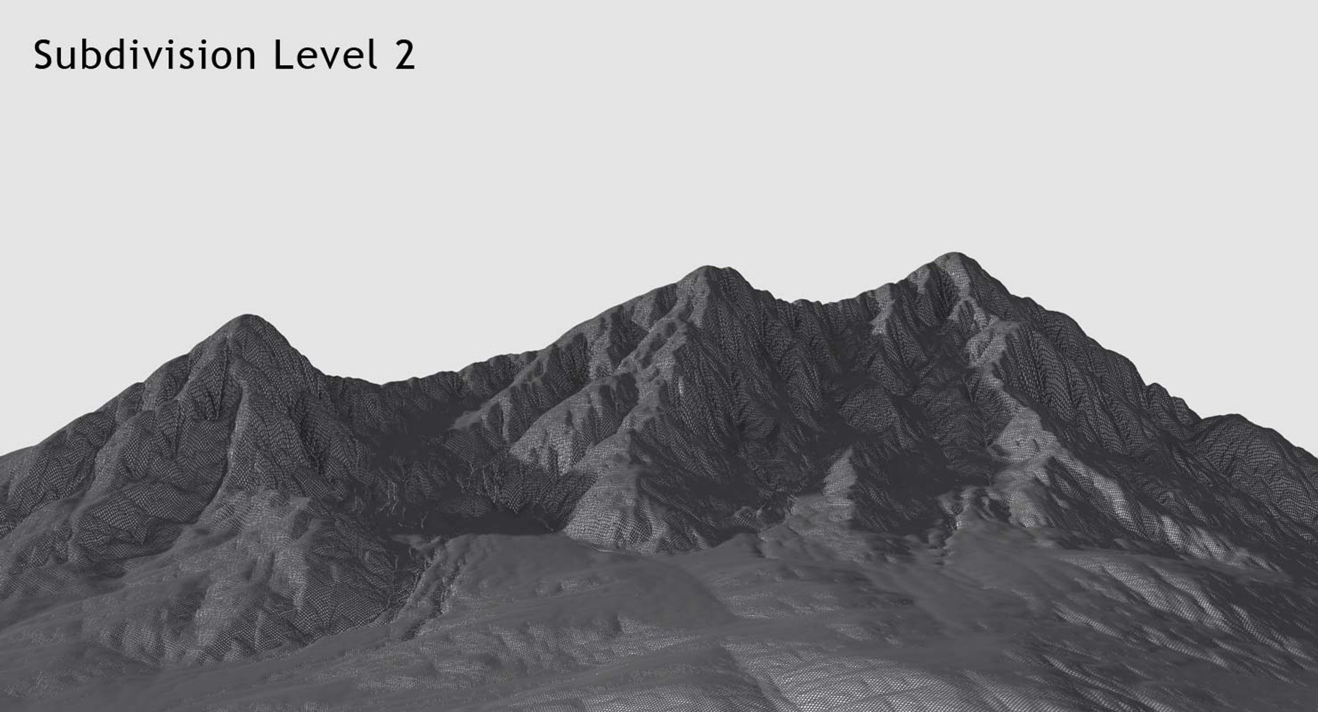 3d Model Of Mountain Range Alaska Terrain Landscape