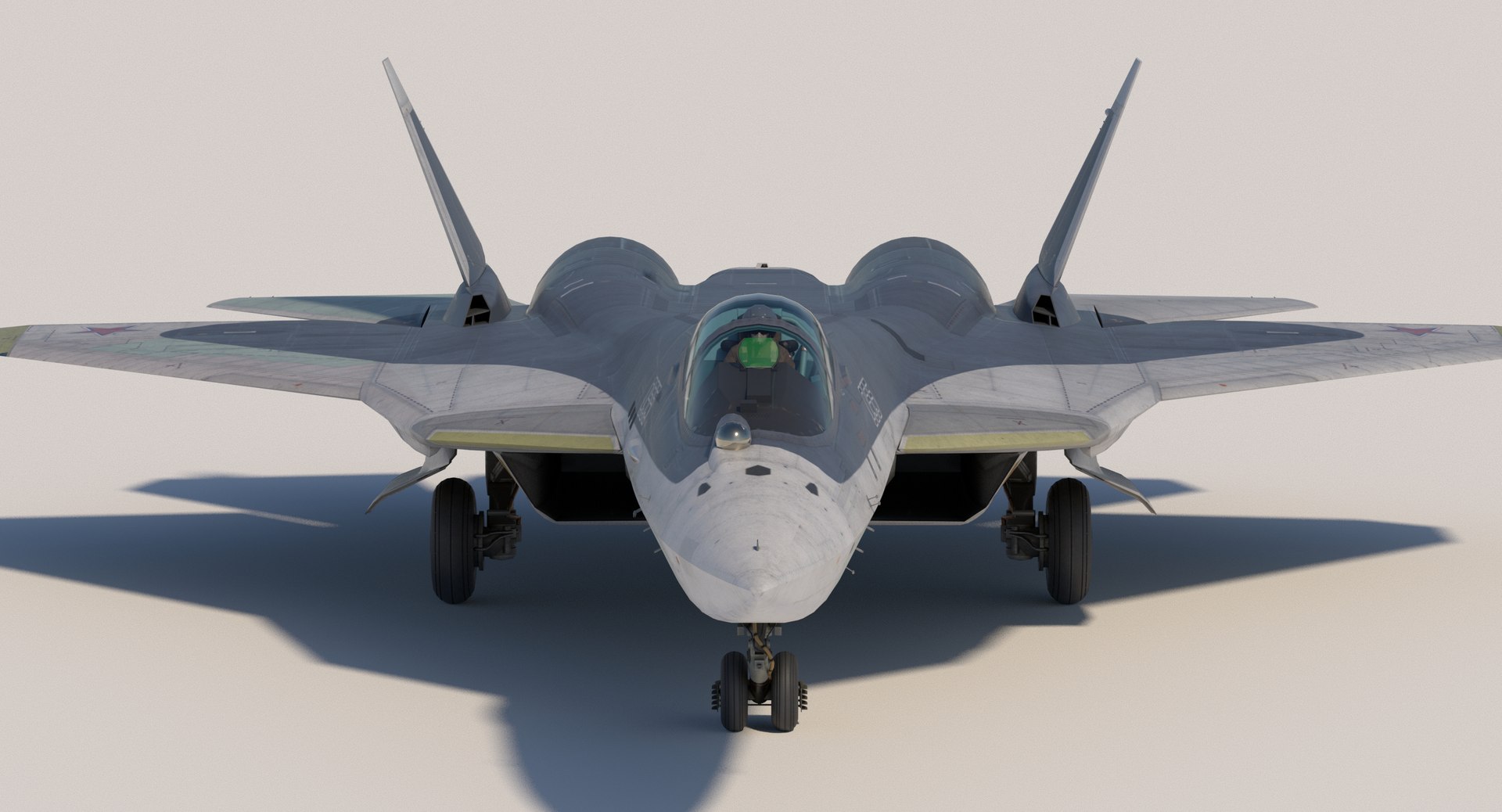 3D sukhoi su57 prototype 055 - TurboSquid 1424189